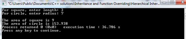 Education for ALL: C++ program to illustrate Hierarchical Inheritance