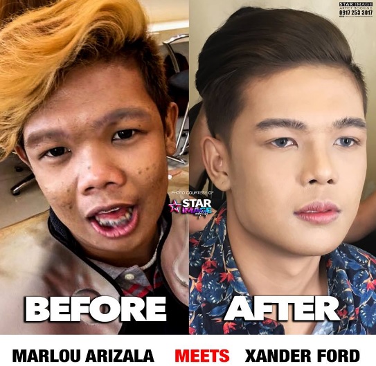 Xander Ford before and after, Marlou Arizala new look