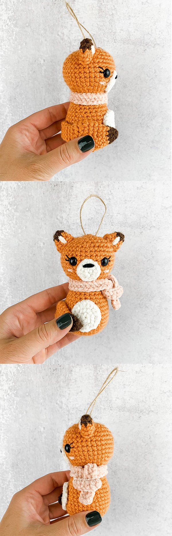 Free Crochet Fox Ornament Pattern - Grace and Yarn