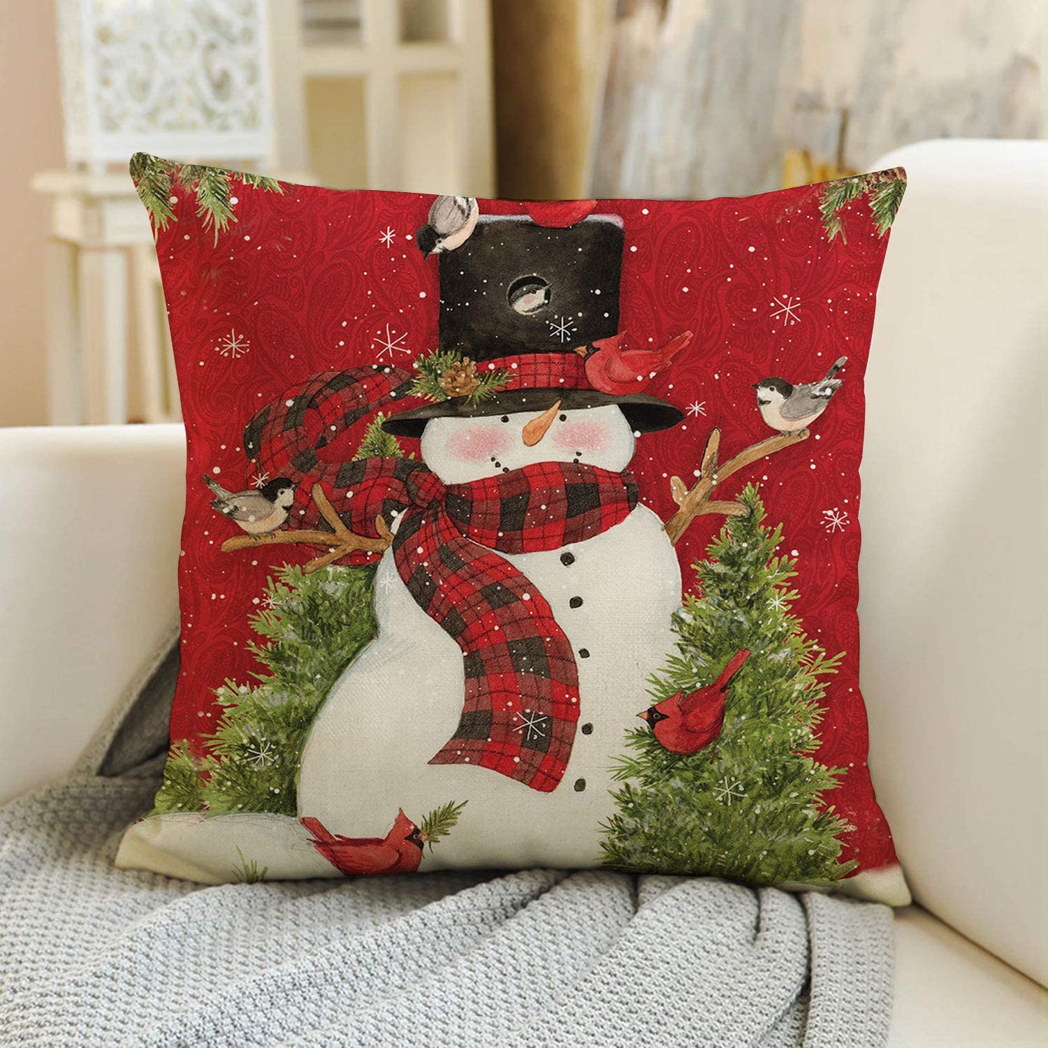 Holliday throw pillow for christmas and winter that you will love