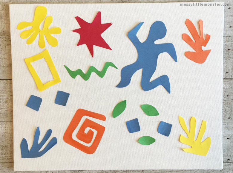 Matisse Collage Art Project - Shape Printable Included! - Messy Little ...