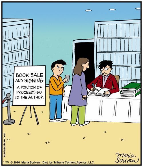 Mystery Fanfare: Cartoon of the Day: Book Signing