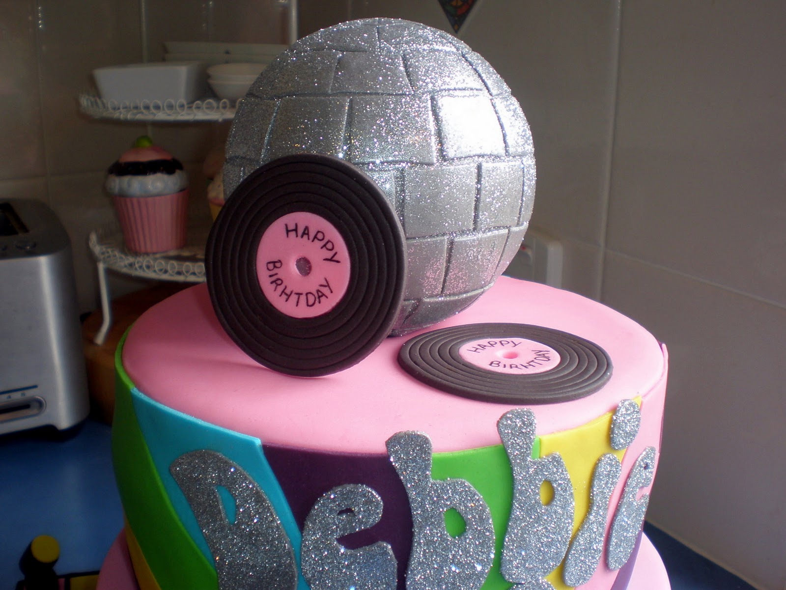 Sugar Siren Cakes Mackay: 70's Disco Birthday Cake