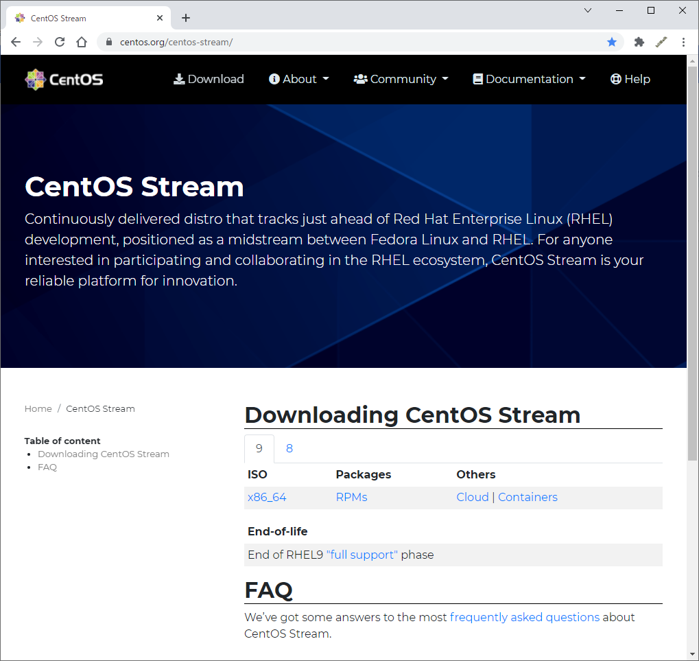 bitWalk's: CentOS-Stream 9 をインストールしてみた