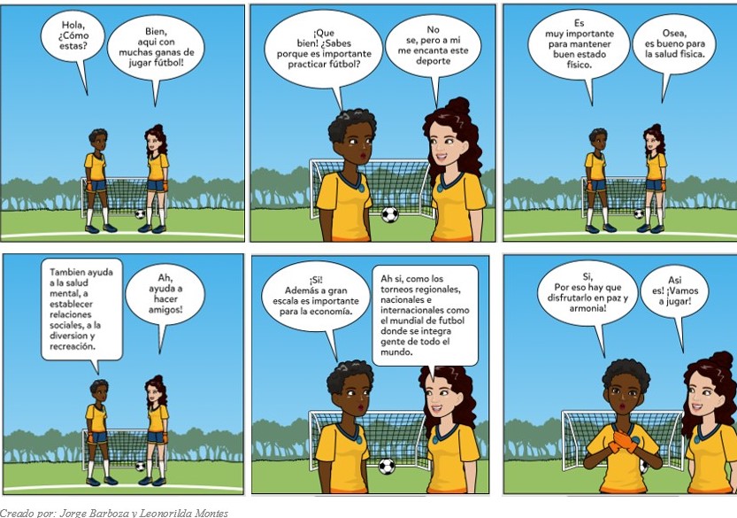 Educación física - Cuarto grado: CÓMIC FUTBOL