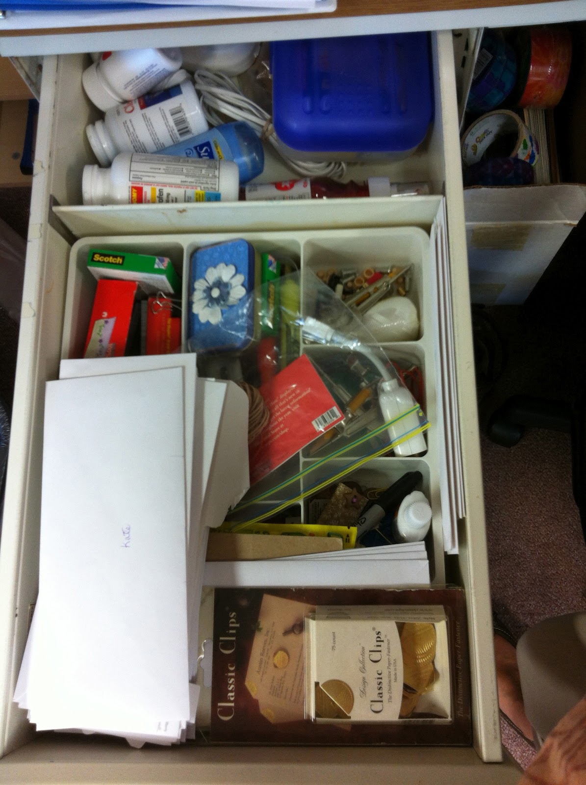 Axis Of Reflection: Binder Clips and Drawer Organizers