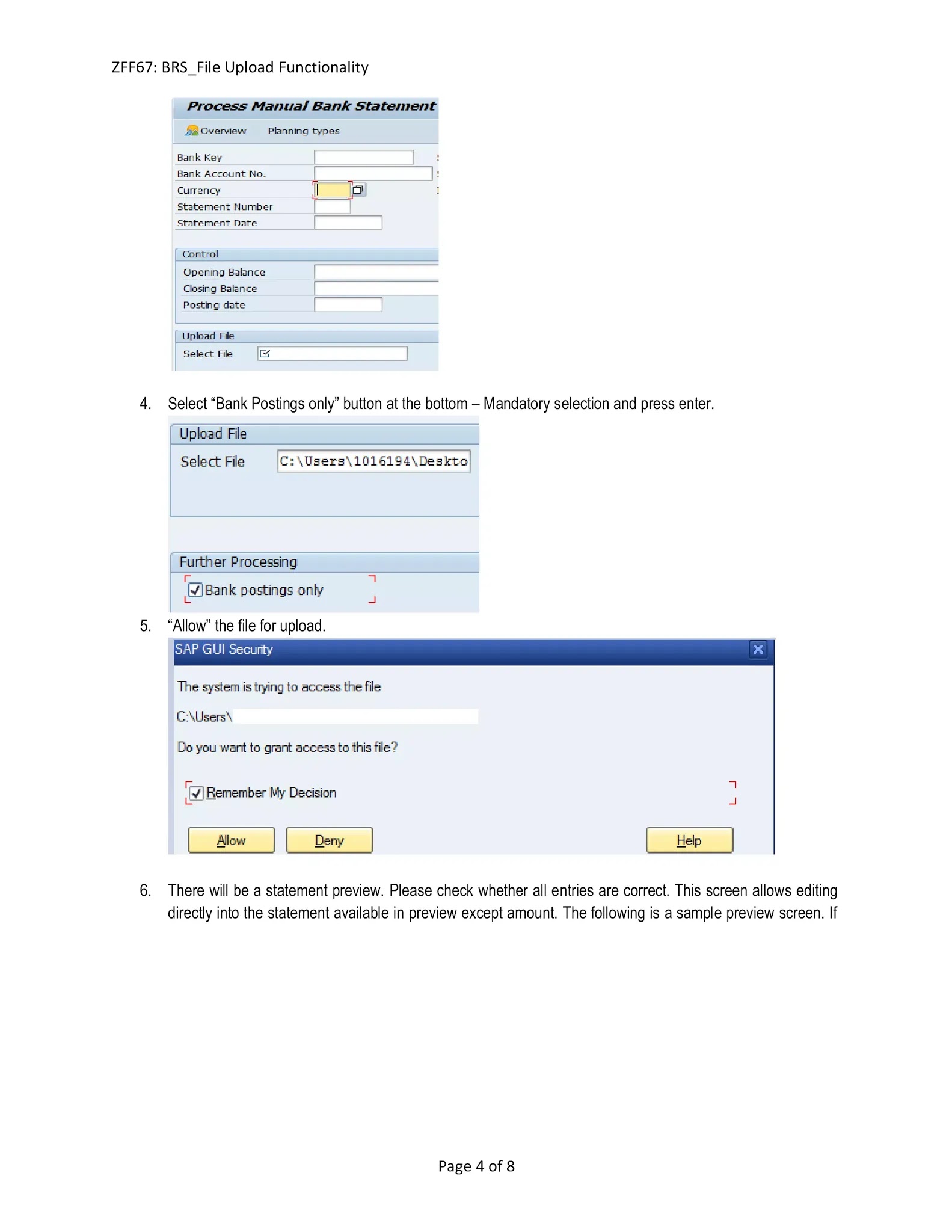 Standard Operating Procedure (SOP) Manual Bank Reconciliation with File ...