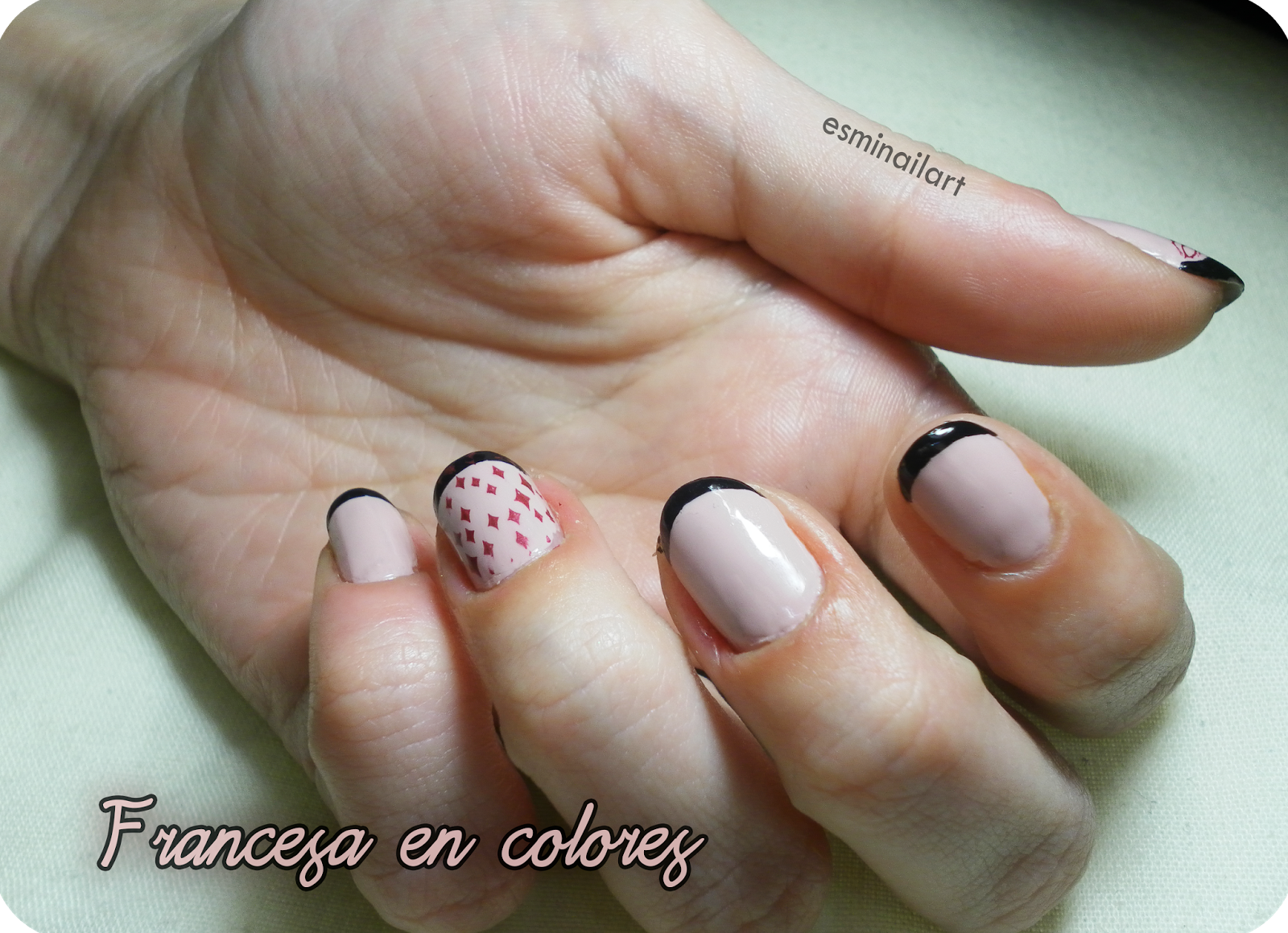 Mi nail art!: Francesa en colores