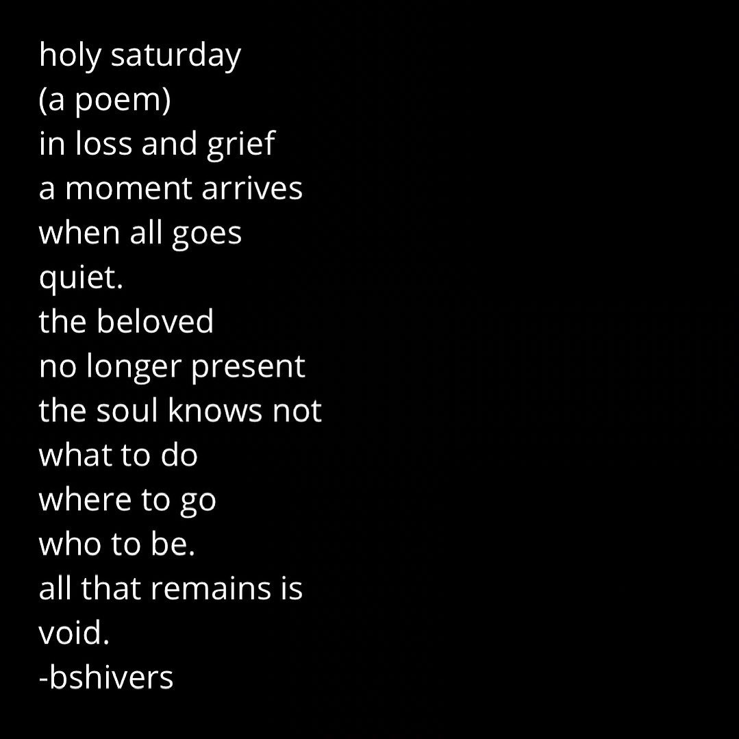 holy saturday (a poem)