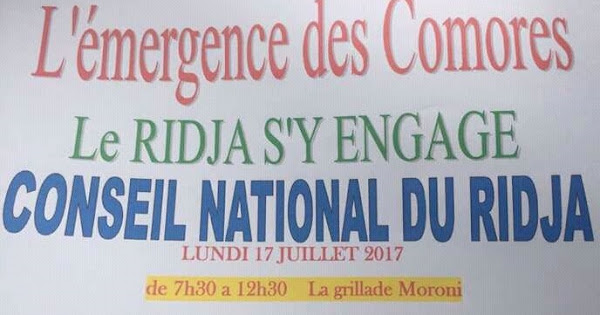 Communiqué du parti Ridja | HabarizaComores.com | Toute l'actualité des ...