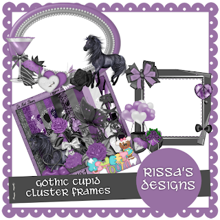 ScrapCandyStore: Gothic Cupid Cluster Frames