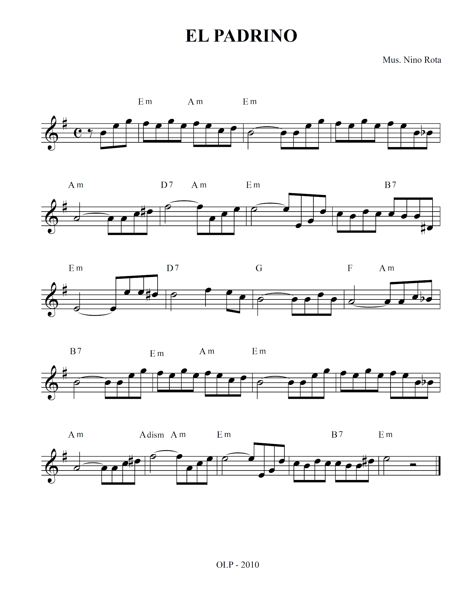 CEMCRUZ: EL PADRINO - PIANO TUTORIAL + PARTITURA