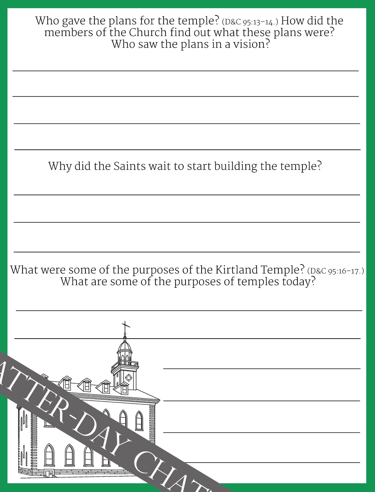 Latter-day Chatter: Primary 5, Lesson 25