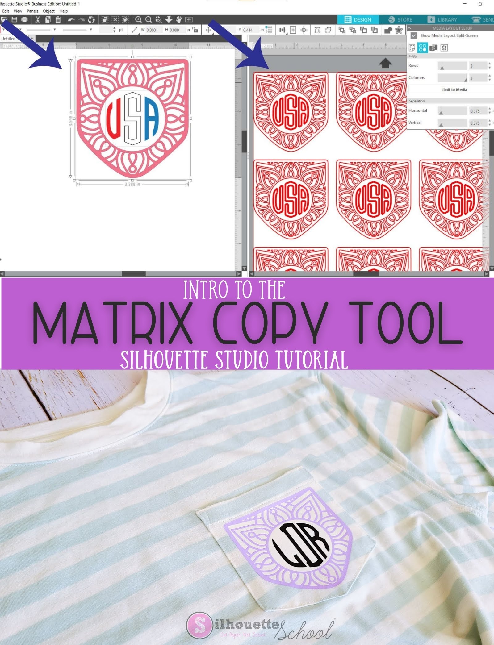 How to Use Silhouette Studio Matrix Copy Tool - Silhouette School