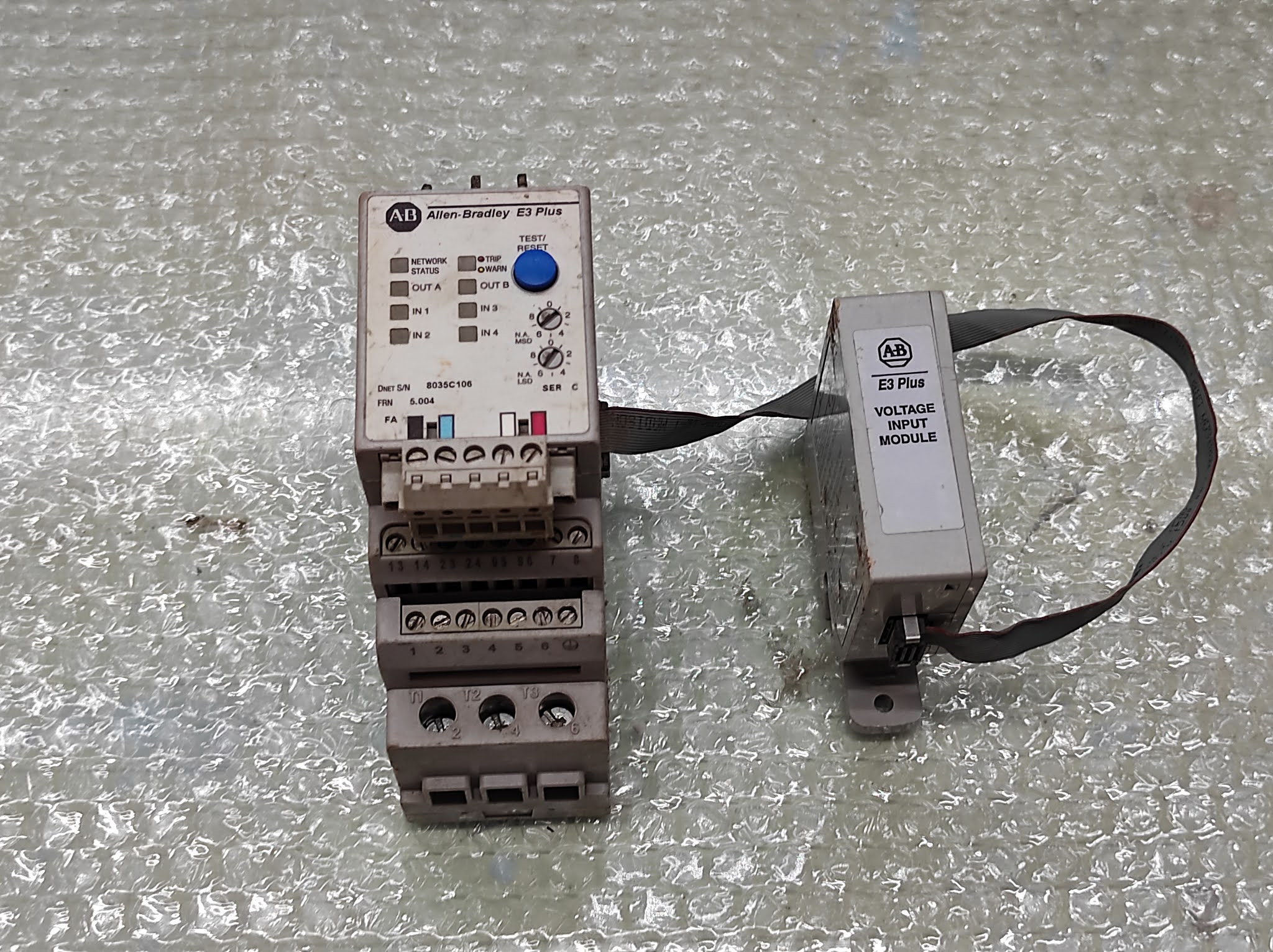 ALLEN BRADLEY CAT 193-EC5CB SER C E3 PLUS OVERCURRENT RELAY WITH 193 ...
