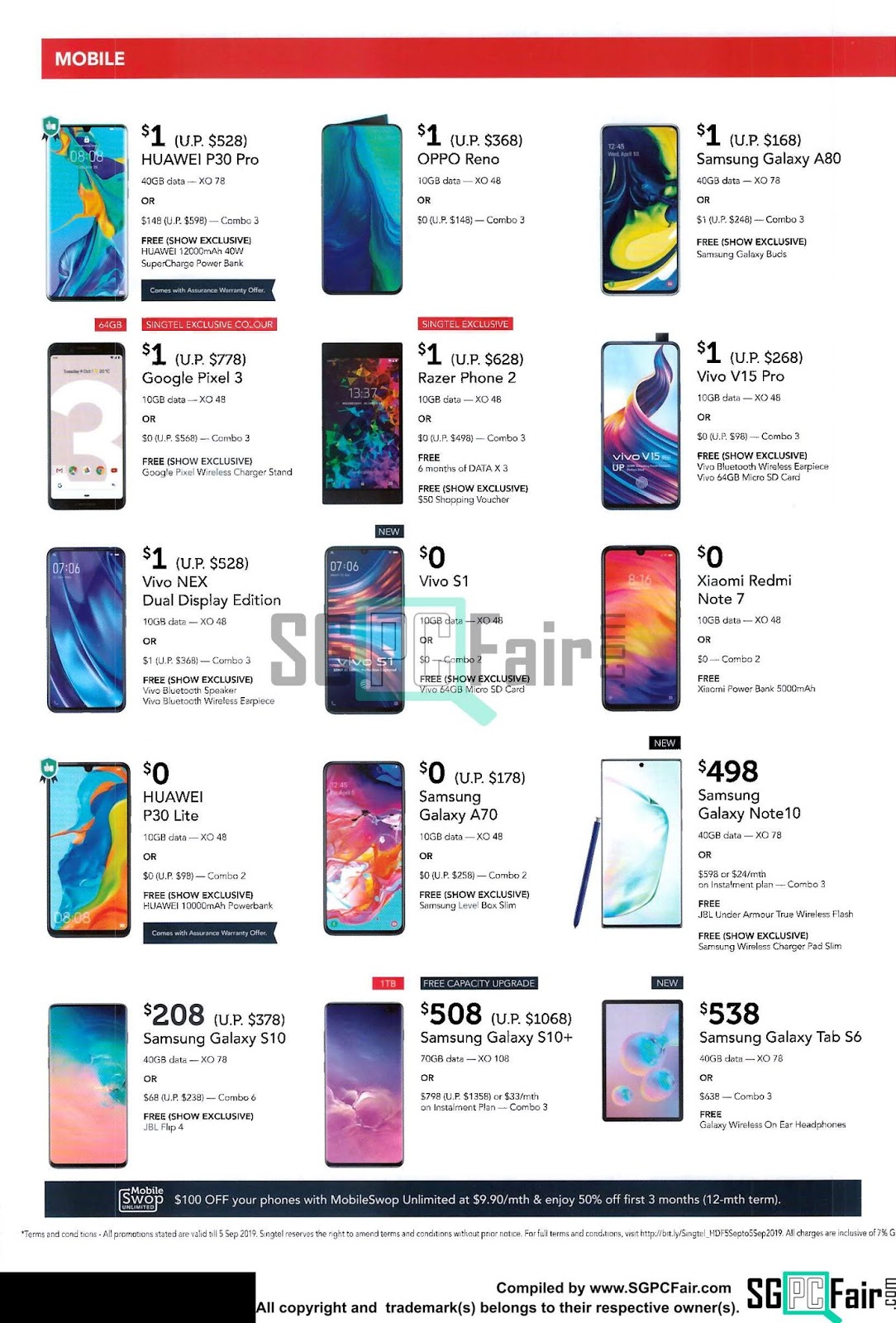 SG PC Fair - Online Brochures, Flyers and Price List: SingTel - Comex 2019