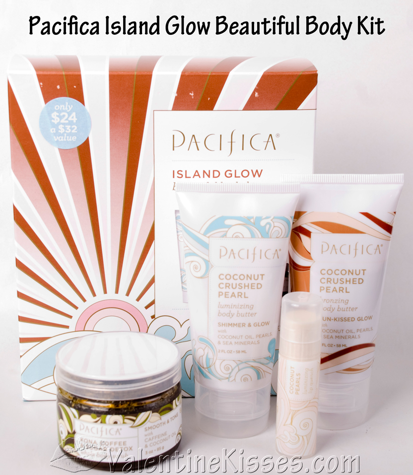 Valentine Kisses: Pacifica Island Glow Beautiful Body Kit - swatches ...