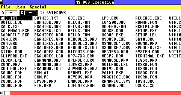 WINDOWS 1.0: Pantalla de Windows 1.0