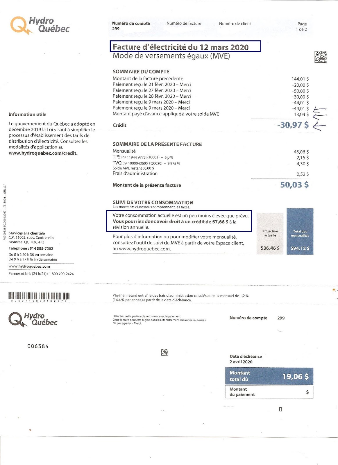 TECHNOWorld: le fameux mode de versements égaux DE hydro-Québec