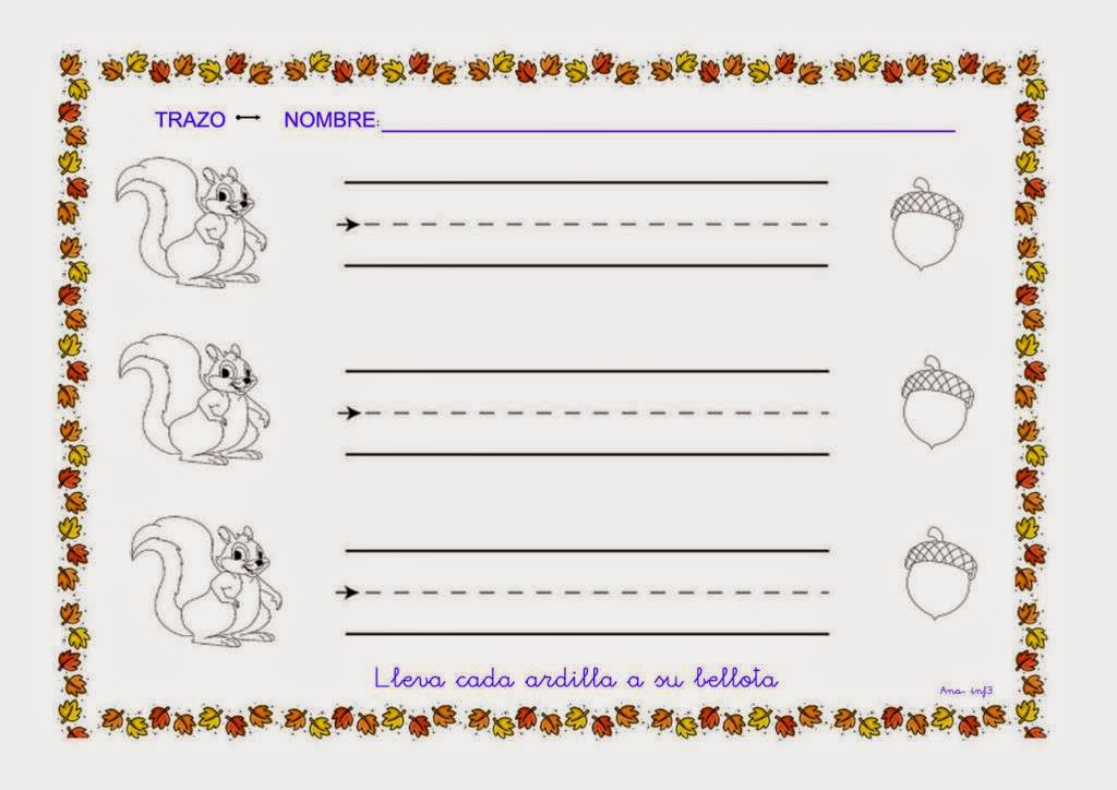 INFANTILES DE ANA V.: GRAFOMOTRICIDAD: EL TRAZO HORIZONTAL