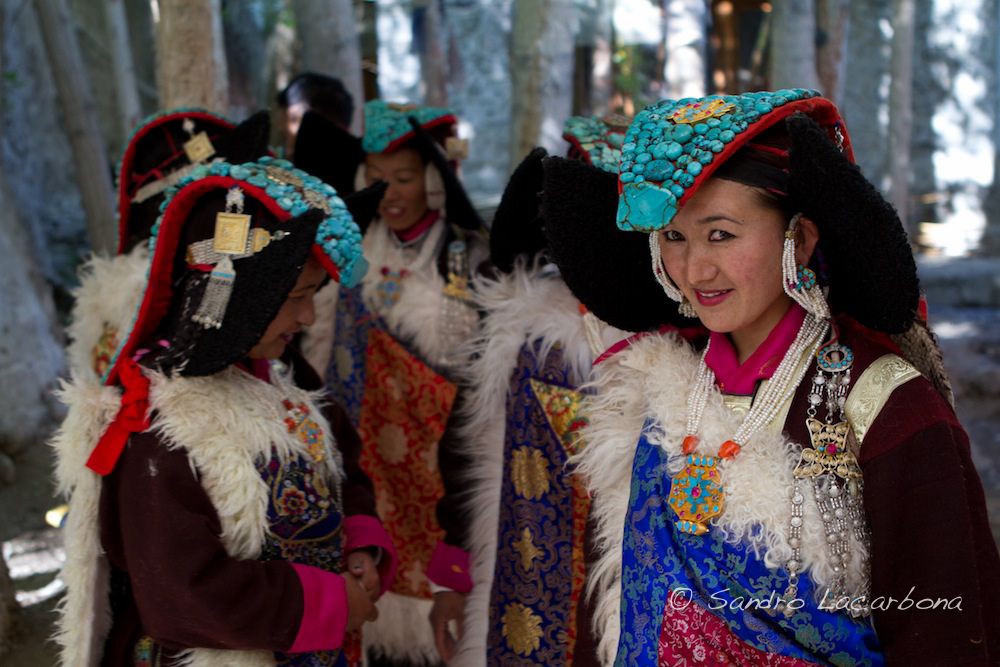 Local style: Perak, a traditional headdress of the Ladakhi women