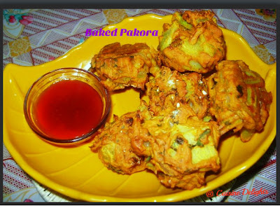 Healthy Baked Pakora - Cuisine delights