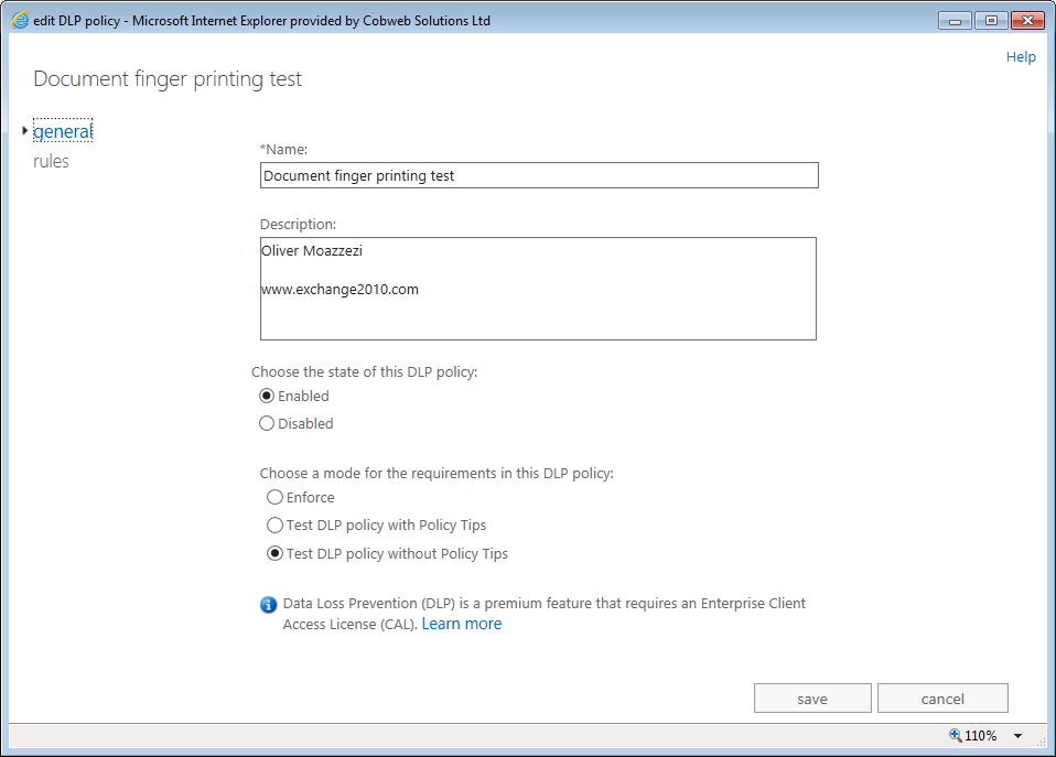 Wave16.com: Document finger printing with DLP in Exchange 2013 SP1