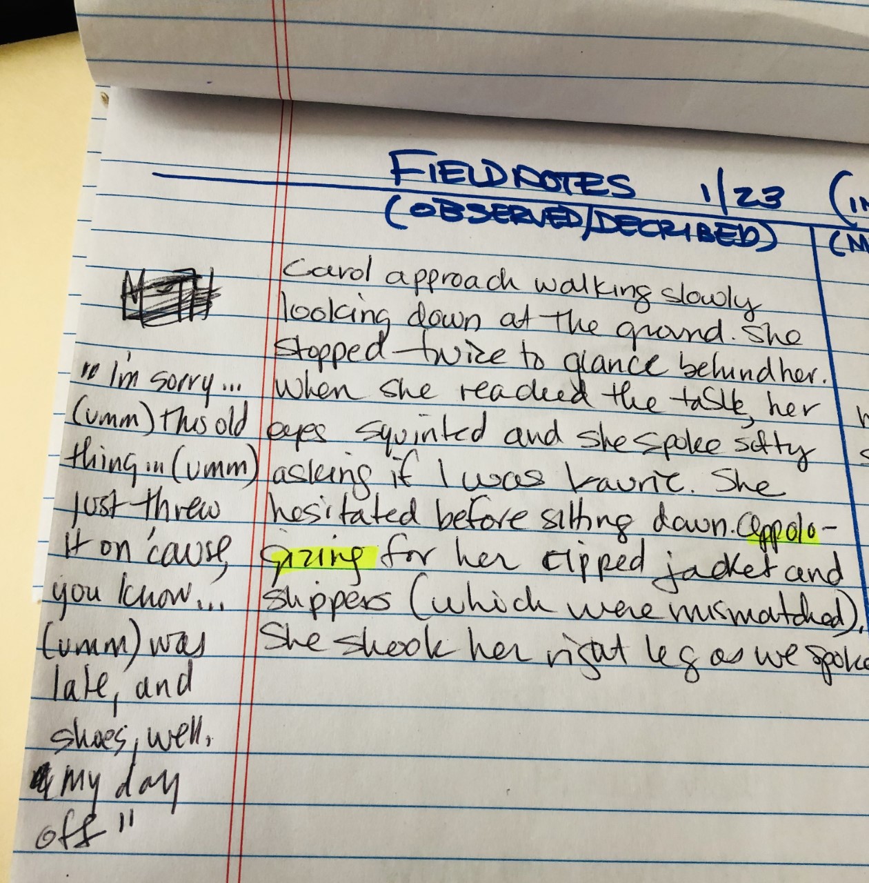 Jottings and Fieldnotes