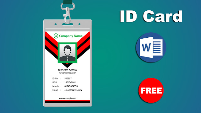 How to Create employee id card template in Microsoft Word free download ...