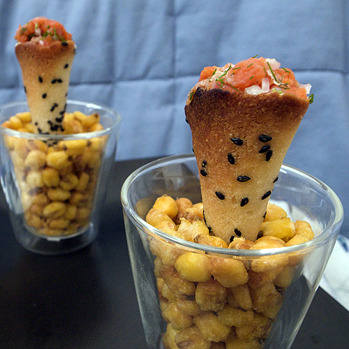 Javaholic: Salmon Cornets with Cold-Smoked Salmon