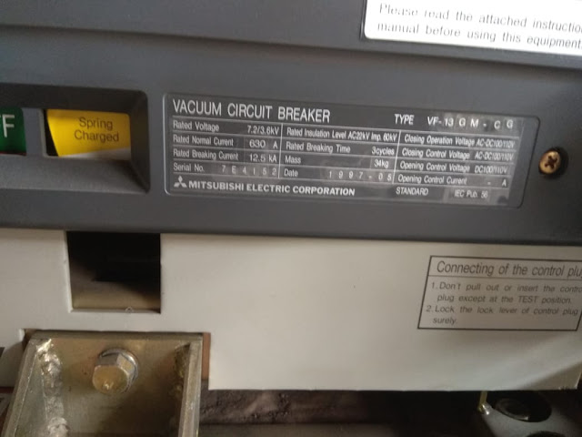 MITSUBISHI VCM VF-13 GM-CG VACUUM CIRCUIT BREAKER 630A