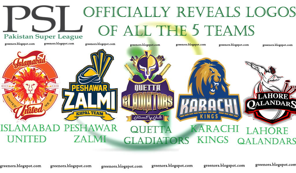 PSL Officially Reveals Logos of All the 5 Teams / Franchises | Greenors