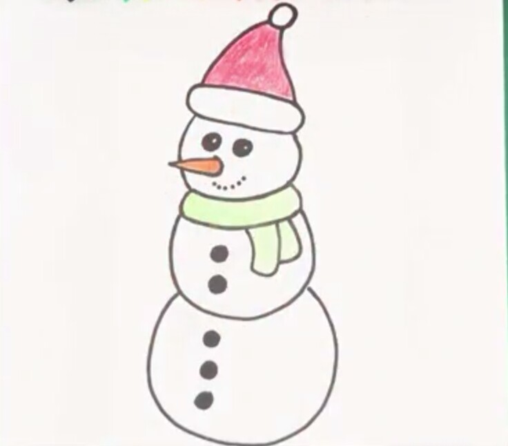 3rd standard drawing how to draw snowman step by step view and practice ...