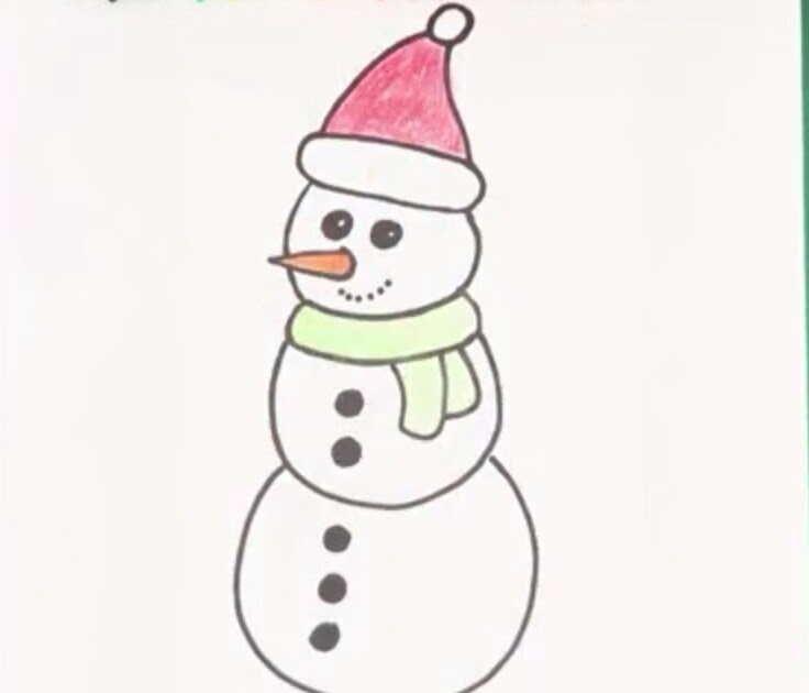 3rd standard drawing how to draw snowman step by step view and practice ...