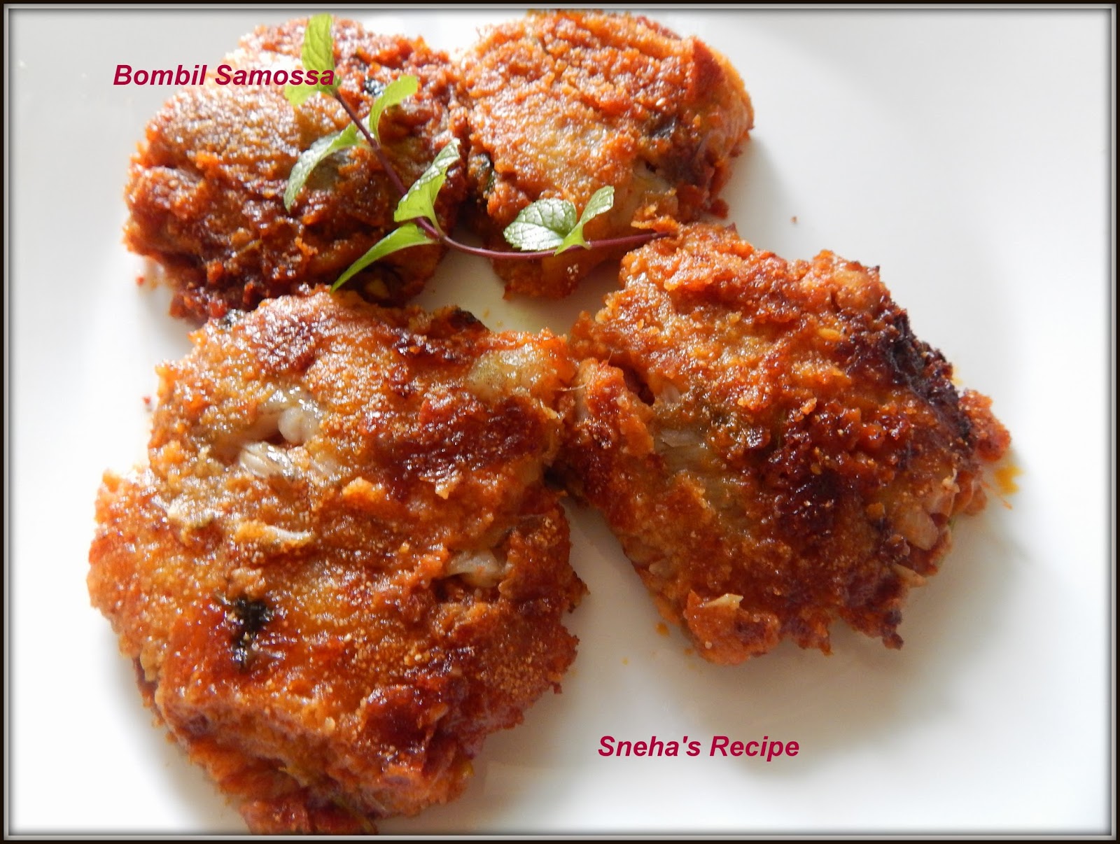 Bombil Samossa / Stuffed Bombay Duck #FishFriday - Sneha's Recipe