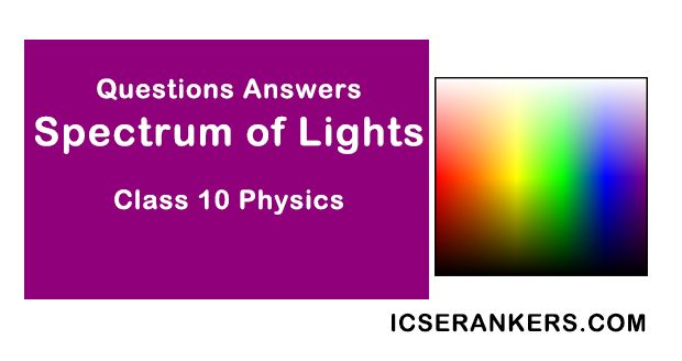 Selina Concise Ch 6 Spectrum of Light ICSE Solutions Class 10 Physics