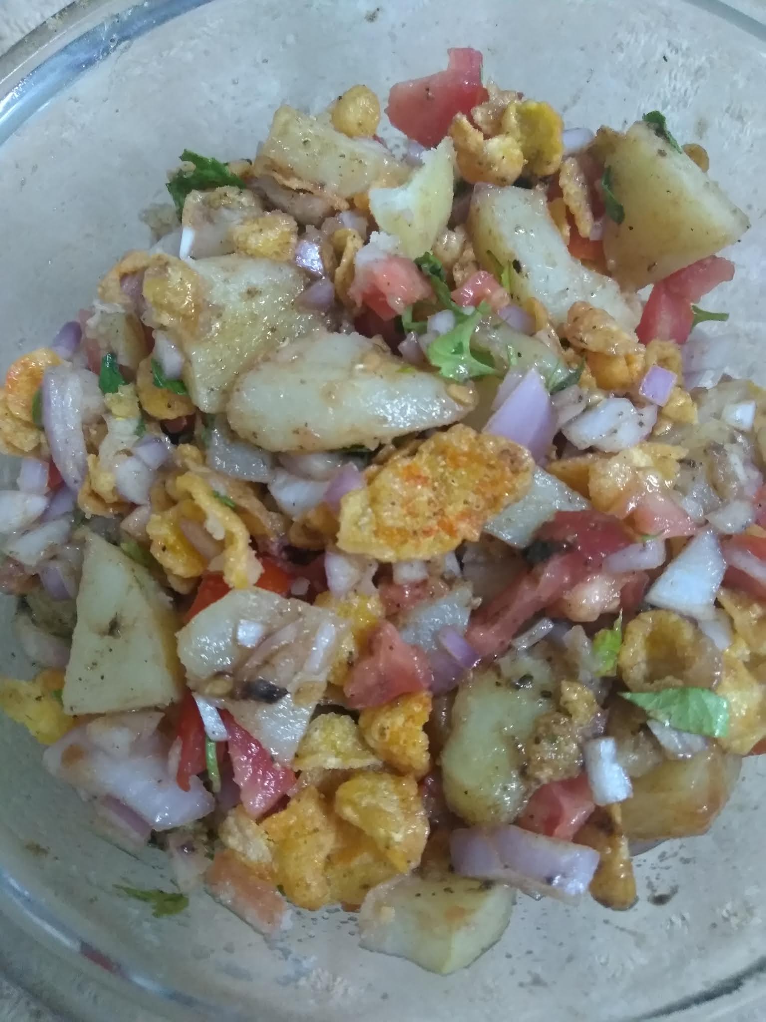 ARTS, CRAFTS, COOKING: ALOO CHAT/POTATO CHAT RECIPE