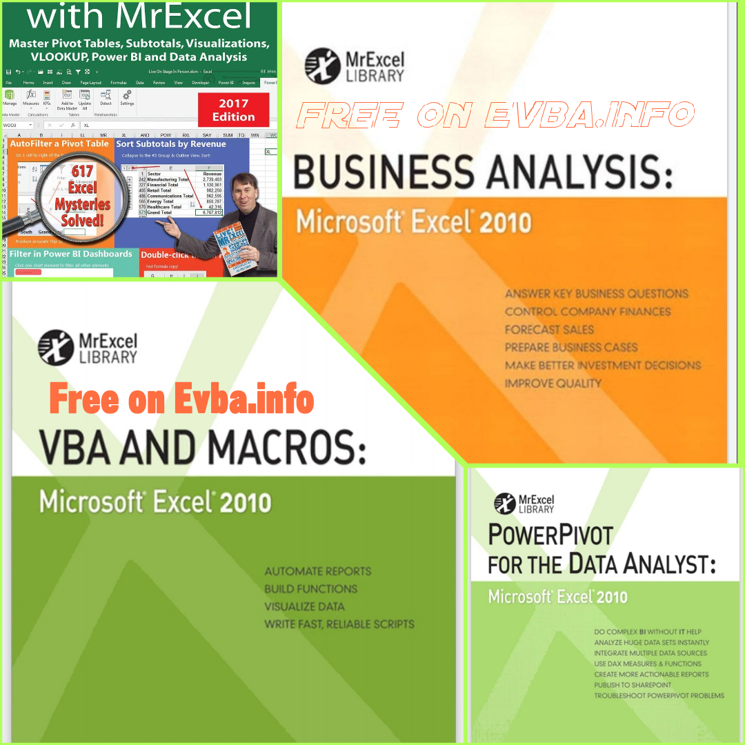 Top 5 Ebooks Of Seria Mrexcel Library Free Download On 2020 King Of Excel