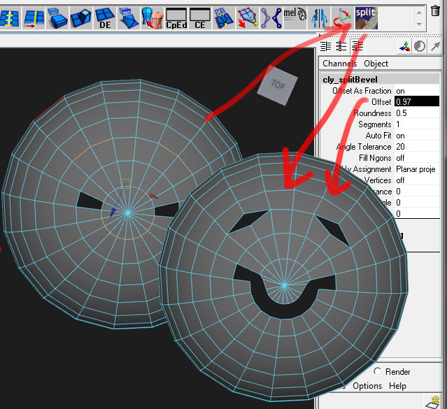MNexus: Разделение полигонов по линии. Split polygons from edge.