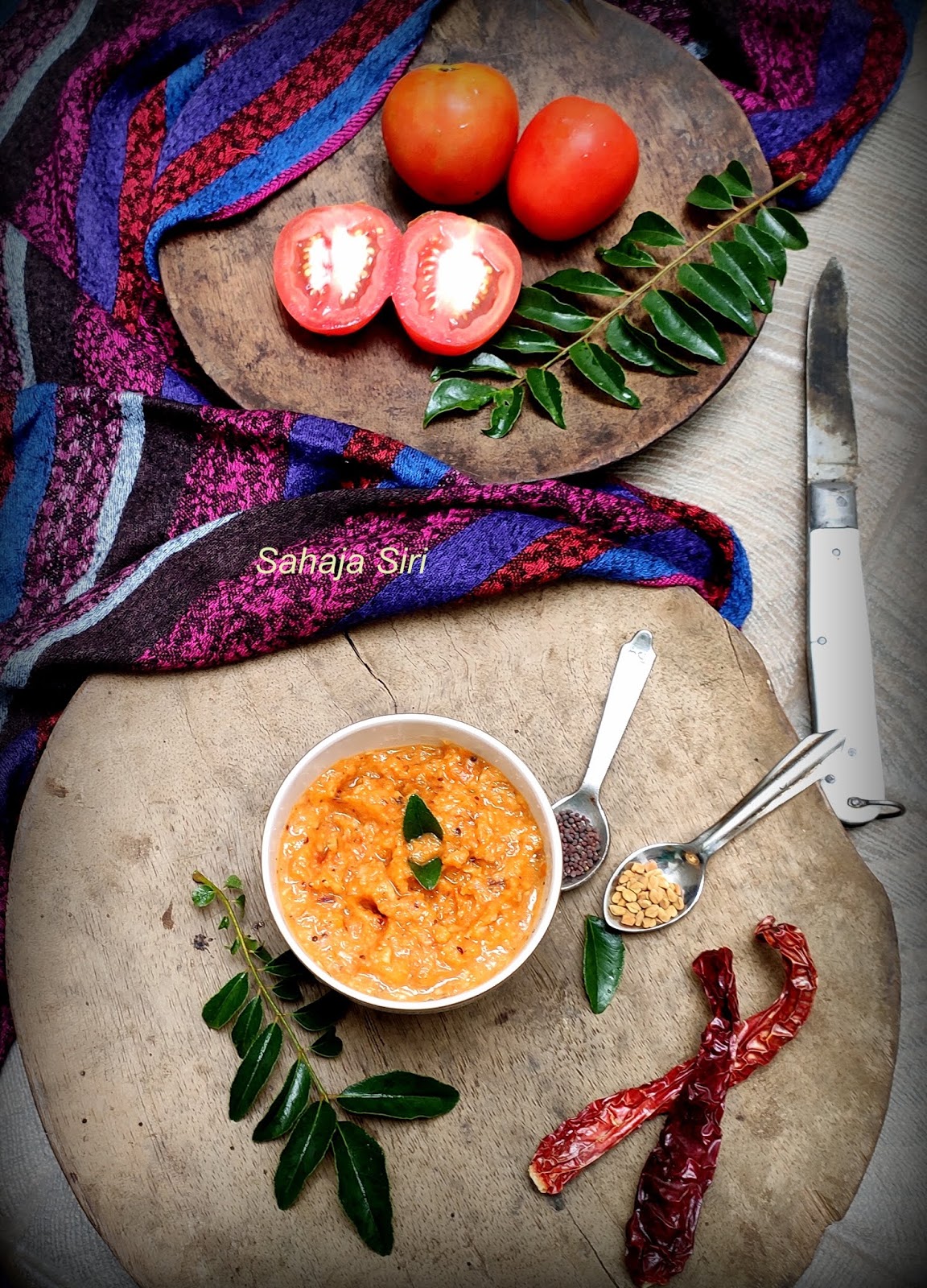 Tomato Chutney/ Sweet & sour tomato onions chutney