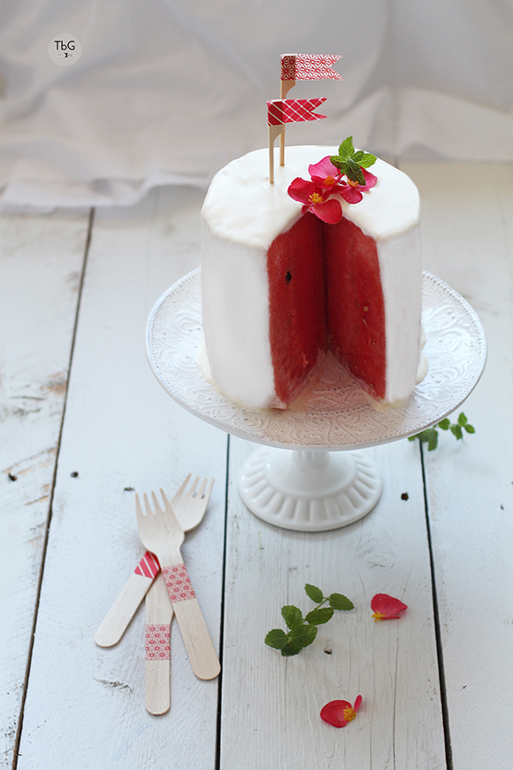 Watermelon cake o tarta sandía. Paso a paso. - Tobegourmet