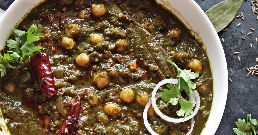 Chholey Palak | Indian Spiced Spinach and Chickpea Curry [Vegan ...