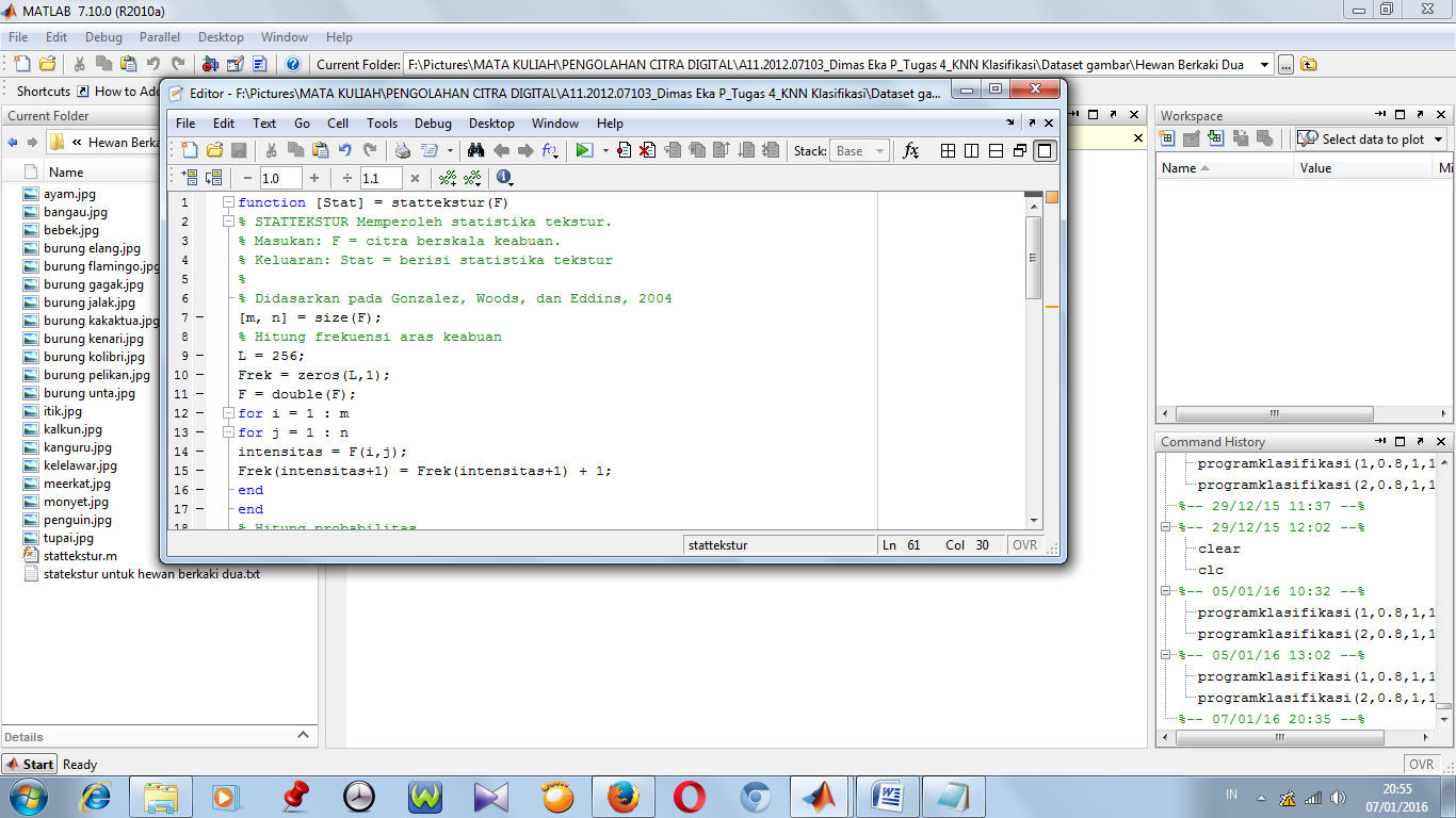 everything you need is here: Calculate the texture features with matlab