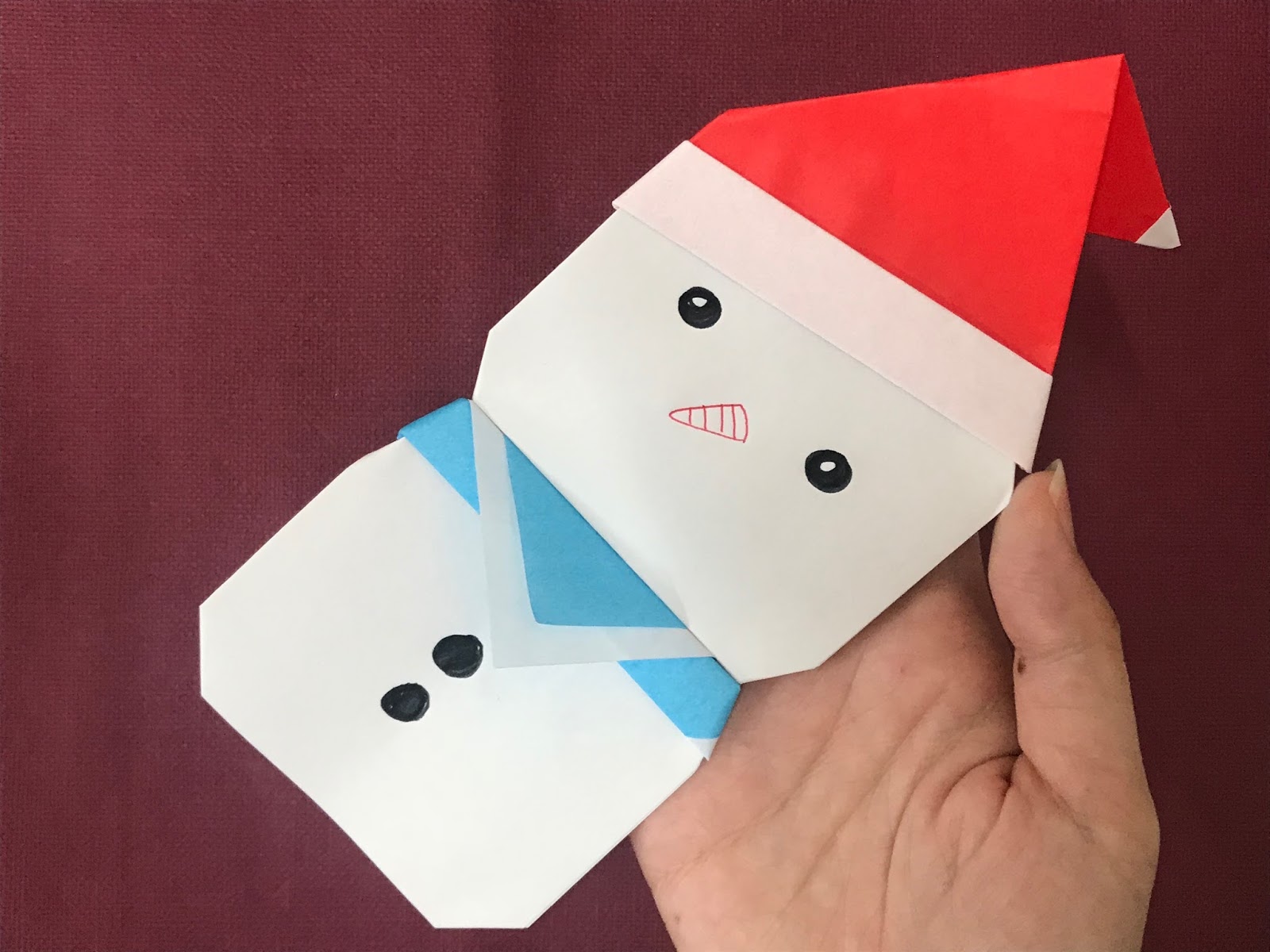 Tutorial #42: Origami Snowman | The Idea King