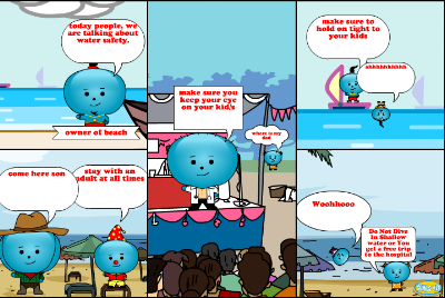 Suliasi: Water Safety Comic Strip