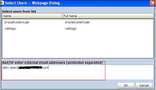 Send the reports to external email ids through Alerts - Oracle BAM server.