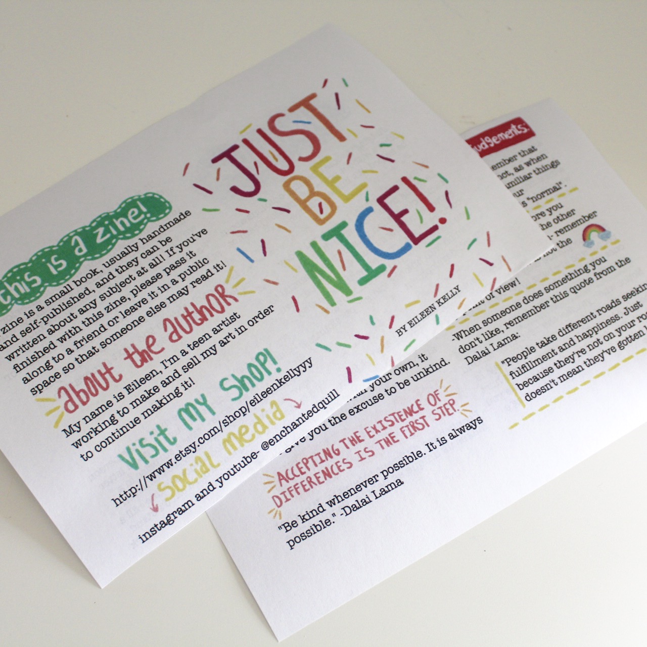 Enchanted Quill: How to Make a Zine- With Template and Printing ...