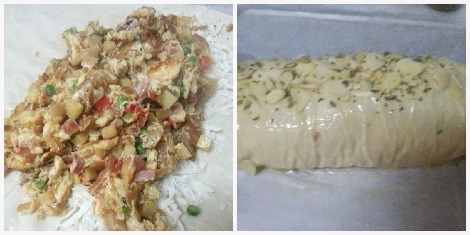 Petit et Gourmet: Brazo de pasta filo salado / Salty phyllo pastry roll