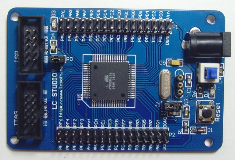 the blog of An electronic enthusiast: Siliconray:ATmega128 MCU Starter Kit