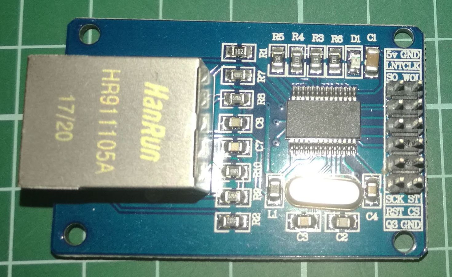 My projects: ENC28J60 with 12-pin connector